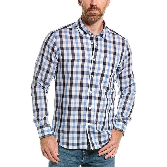 SCOTT BARBER | Shirts | Scott Barber Linenblend Woven Shirt | Poshmark